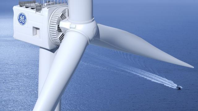 The Super Haliade-X-12MW offshore wind turbine was unveiled on July 12 ...